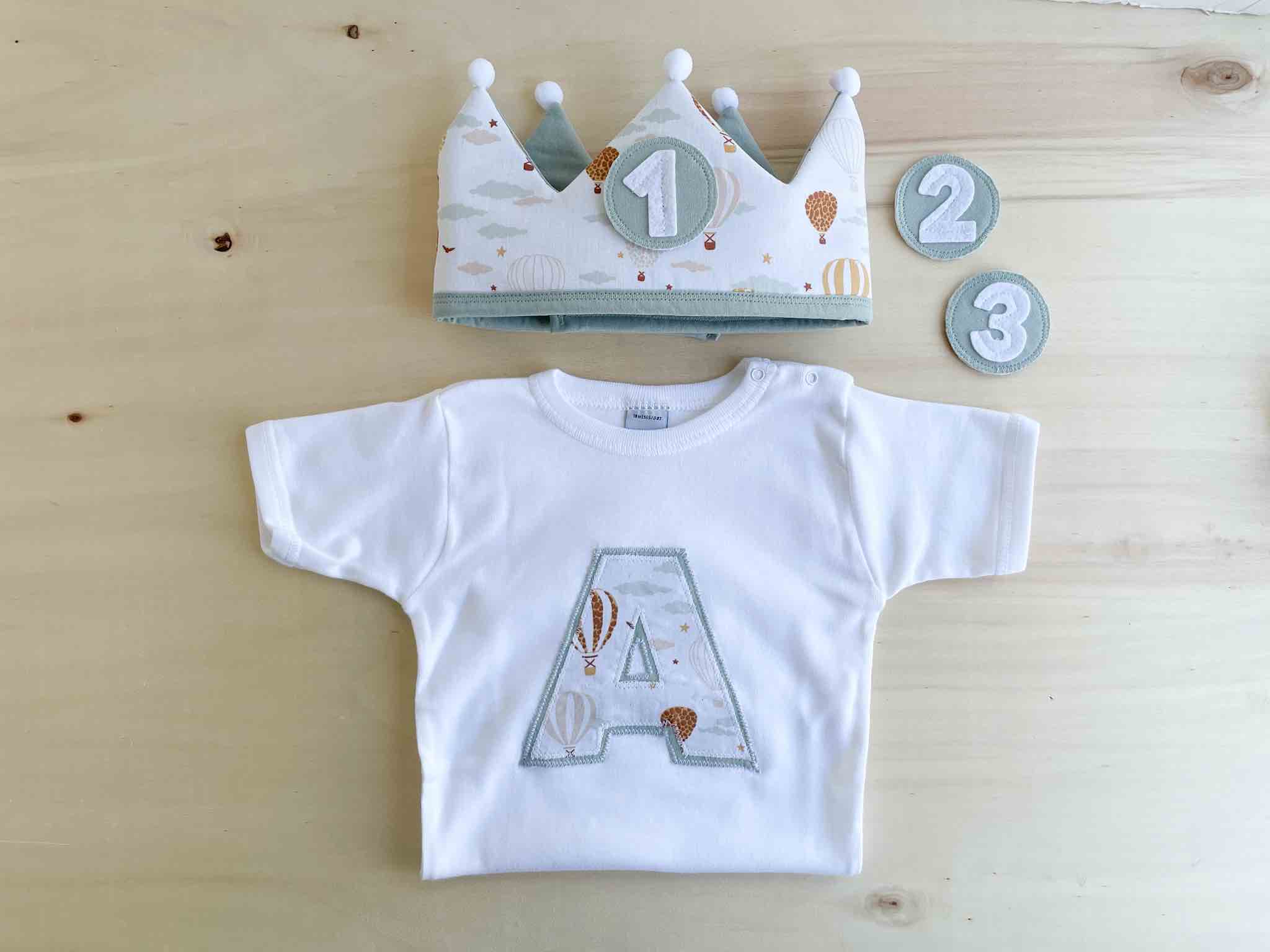 Corona + Body + Cubrepañal Cumpleaños | Baby Eleven Handmade
